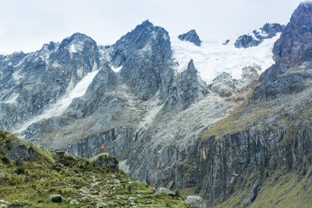 Trekking in high altitudes of Santa Cruz trek, Peru