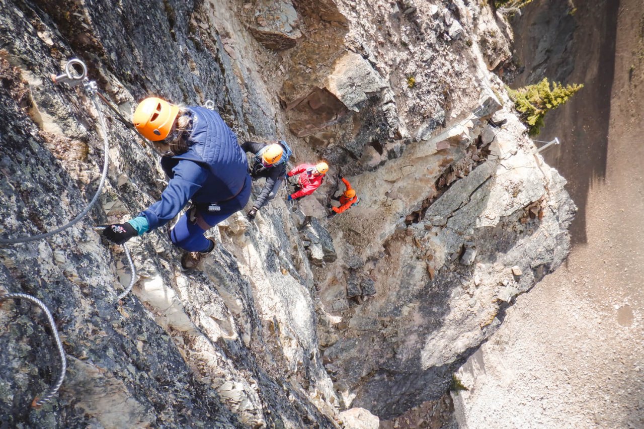 Via Ferrata Climb at Kicking Horse Mountain in Golden, BC